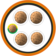 0.6/1kV 4C+E 70mm2 Stranded Cu HFI-90-TP/HFS-90-TP/DBT/Anti-termite HFS ...